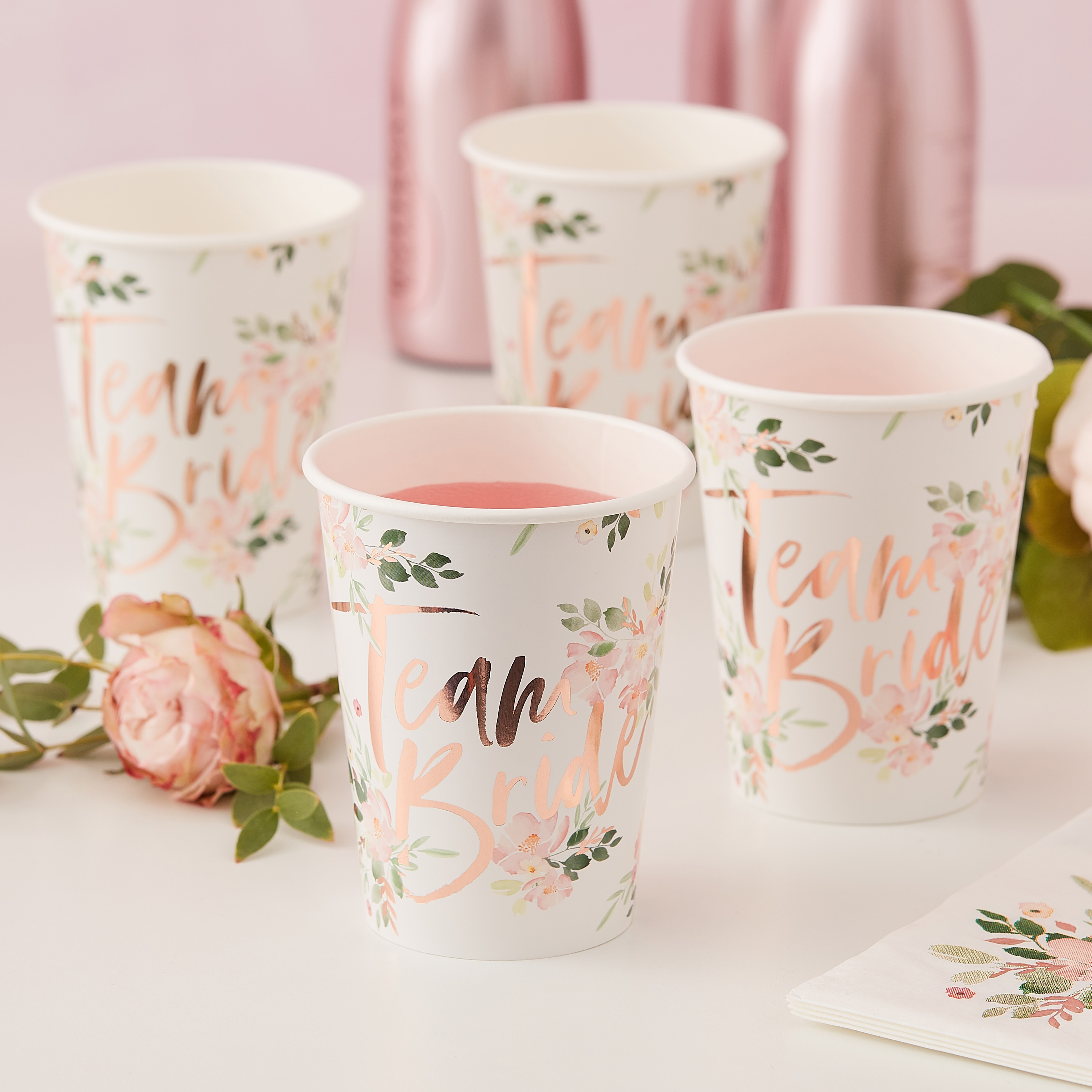 Floral Team Bride Cups | Ginger Ray