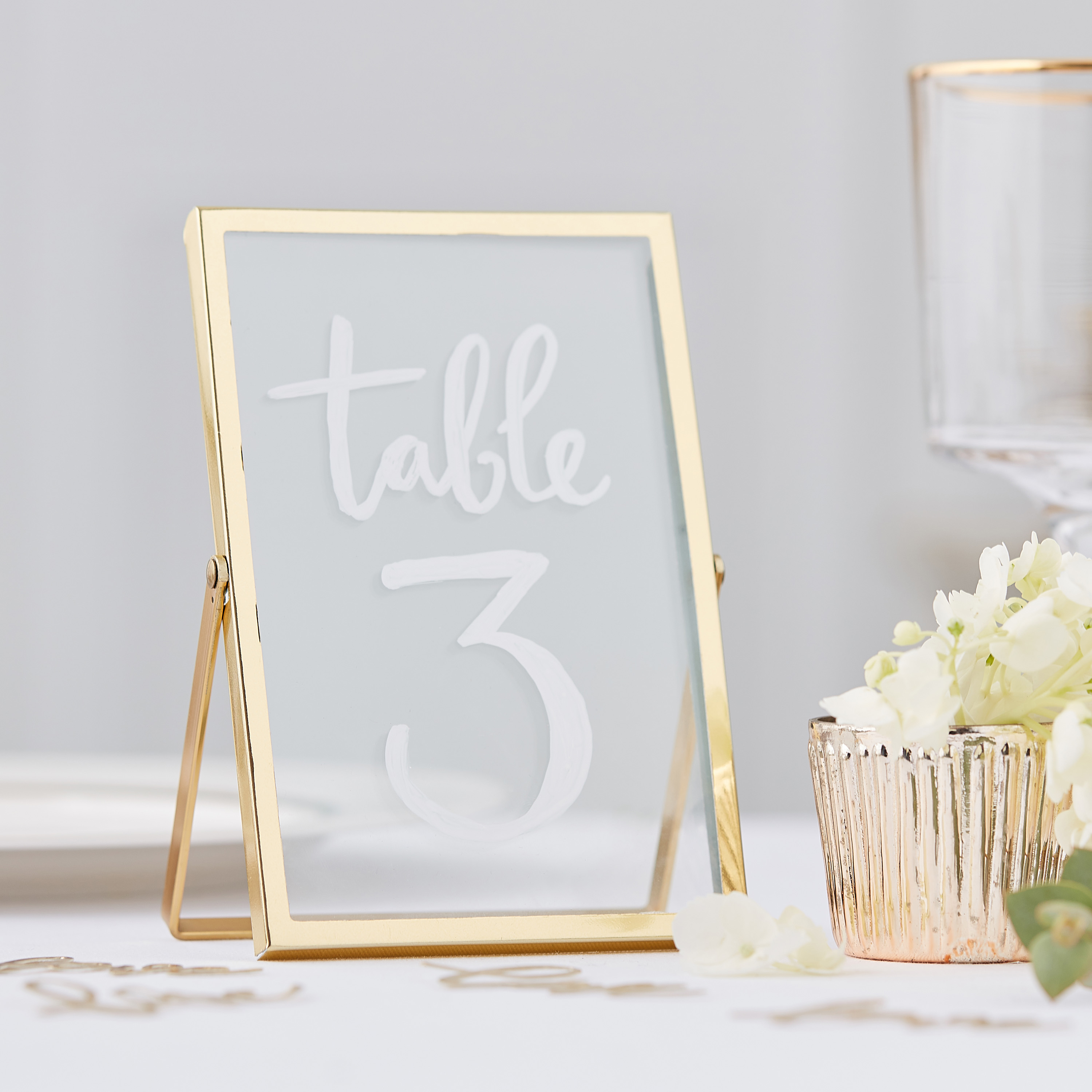 Gold Free Standing Wedding Photo Frames | Ginger Ray | Ginger Ray
