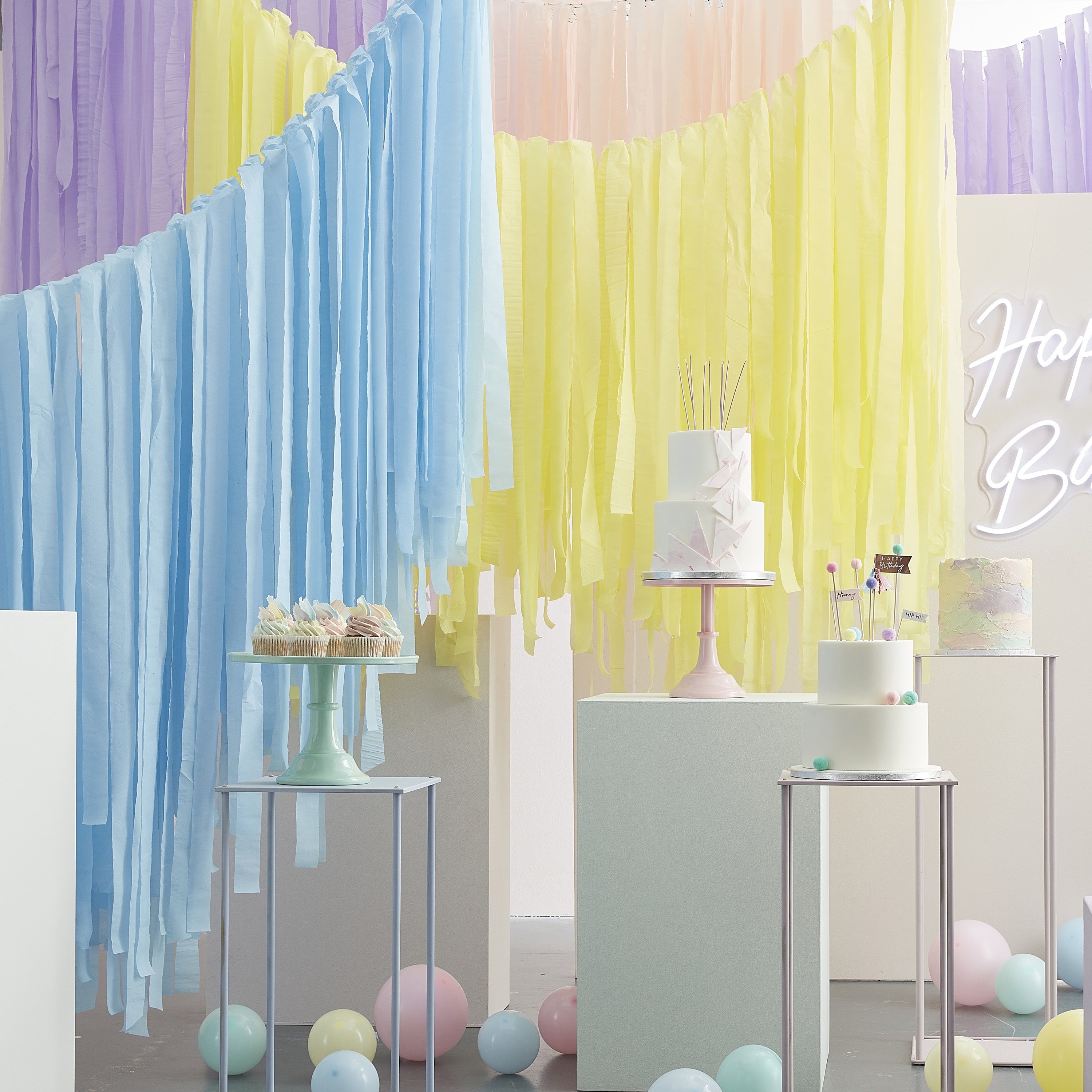 Pastel Streamer Ceiling Decoration | Ginger Ray