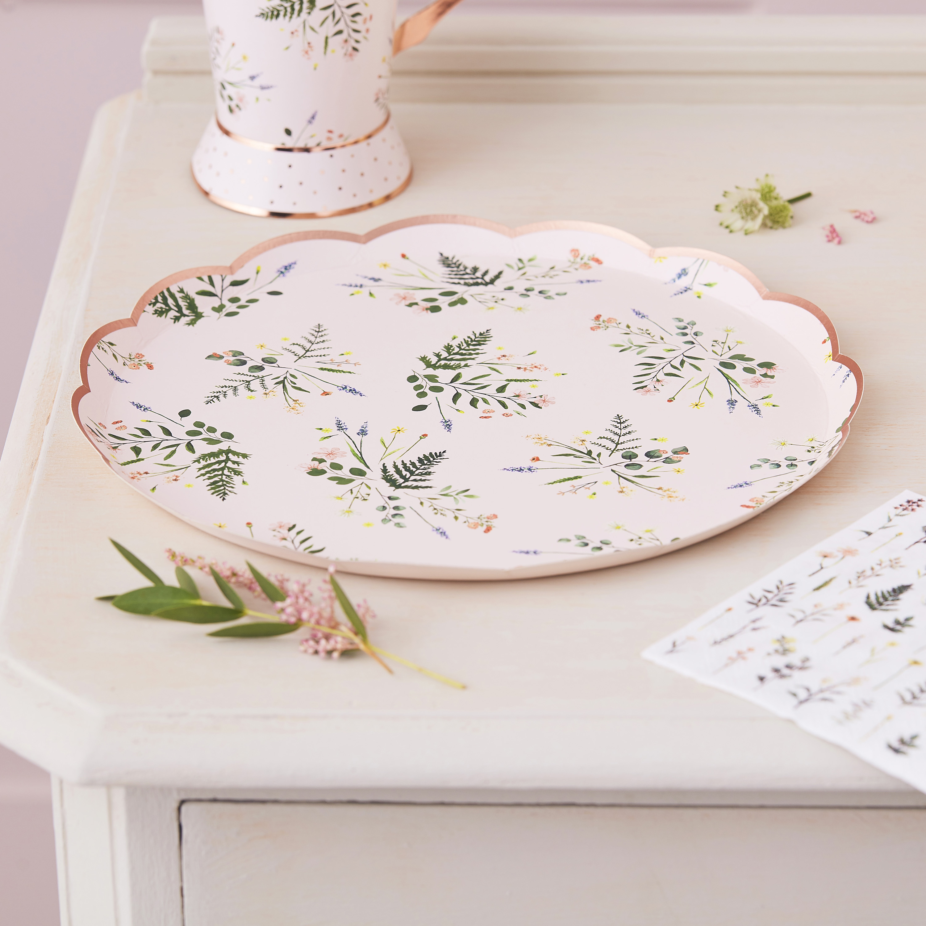 Floral Tea Party Paper Plates | Ginger Ray