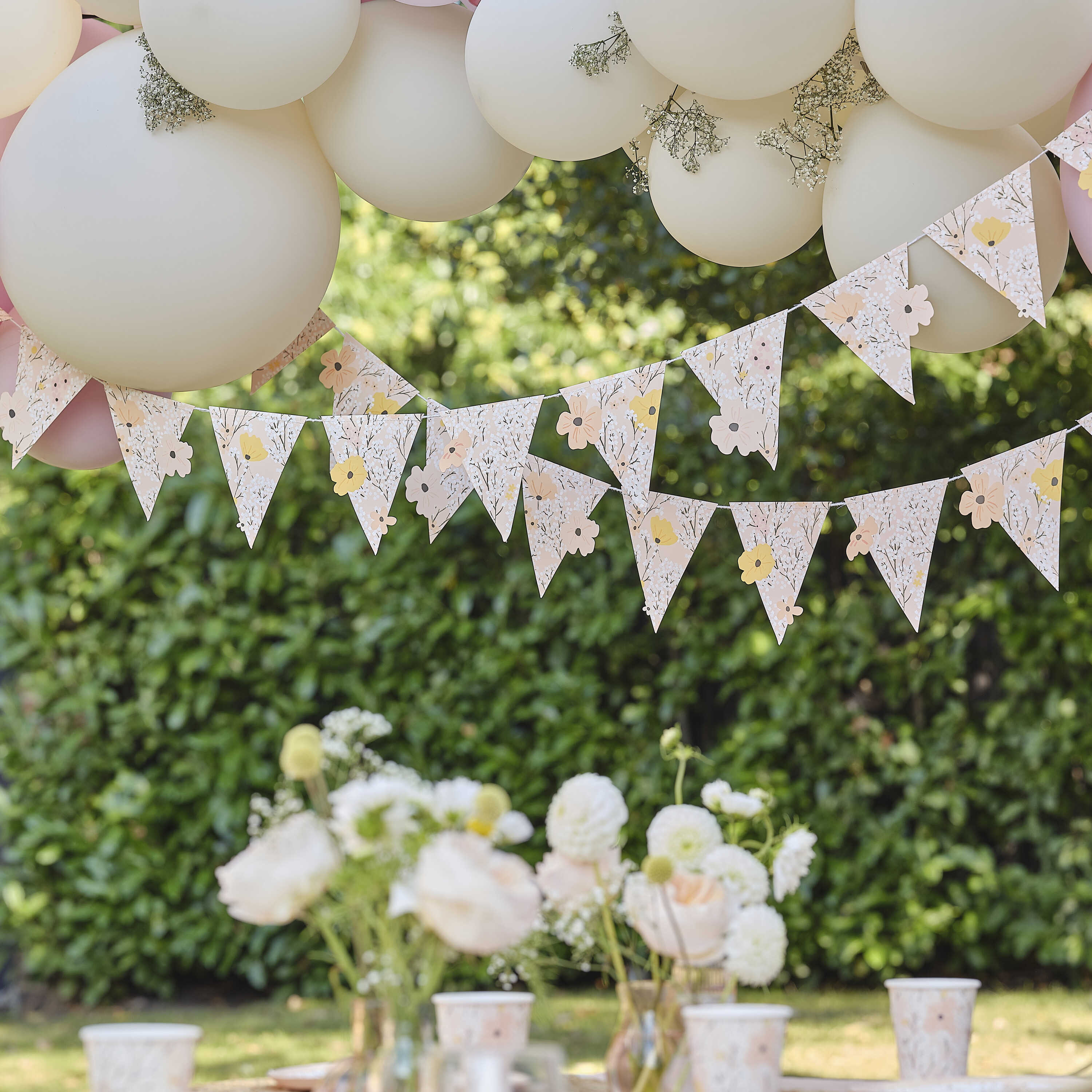 Pink Floral Flag Bunting | Ginger Ray