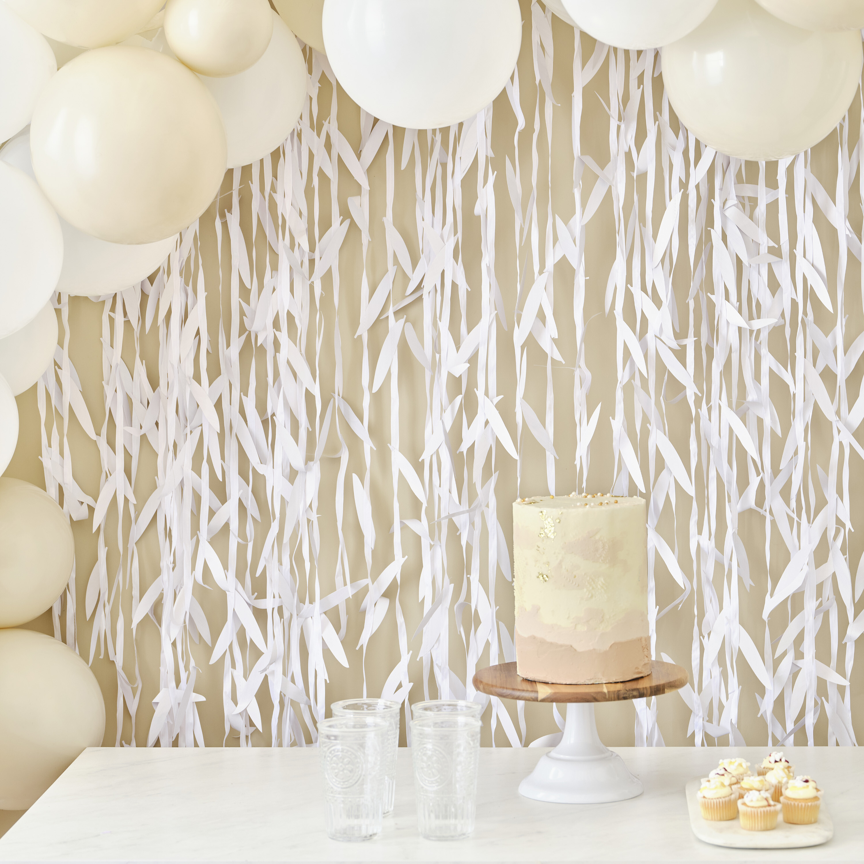 White Leaf Wedding Backdrop | Ginger Ray