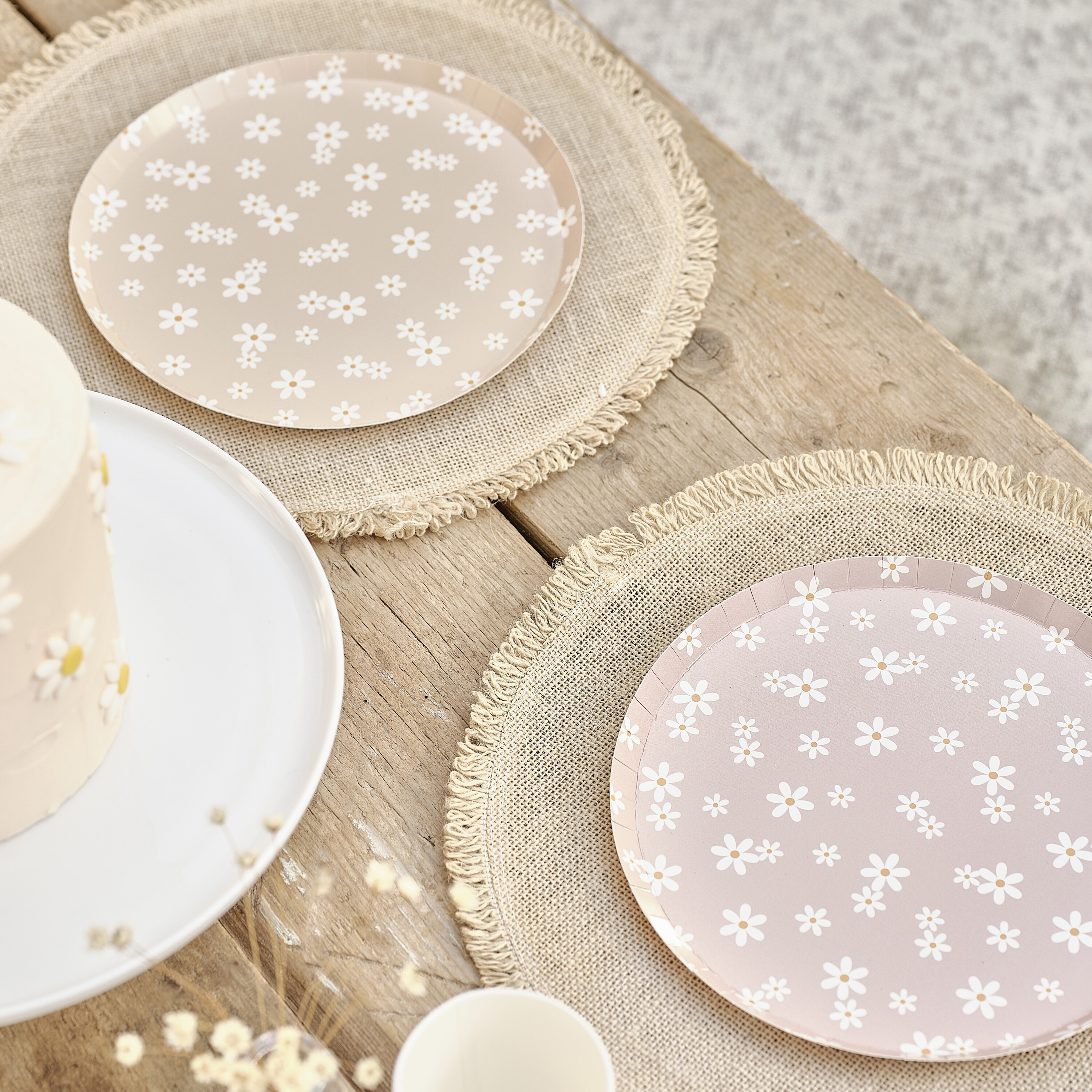 Daisy Floral Paper Plates | Ginger Ray