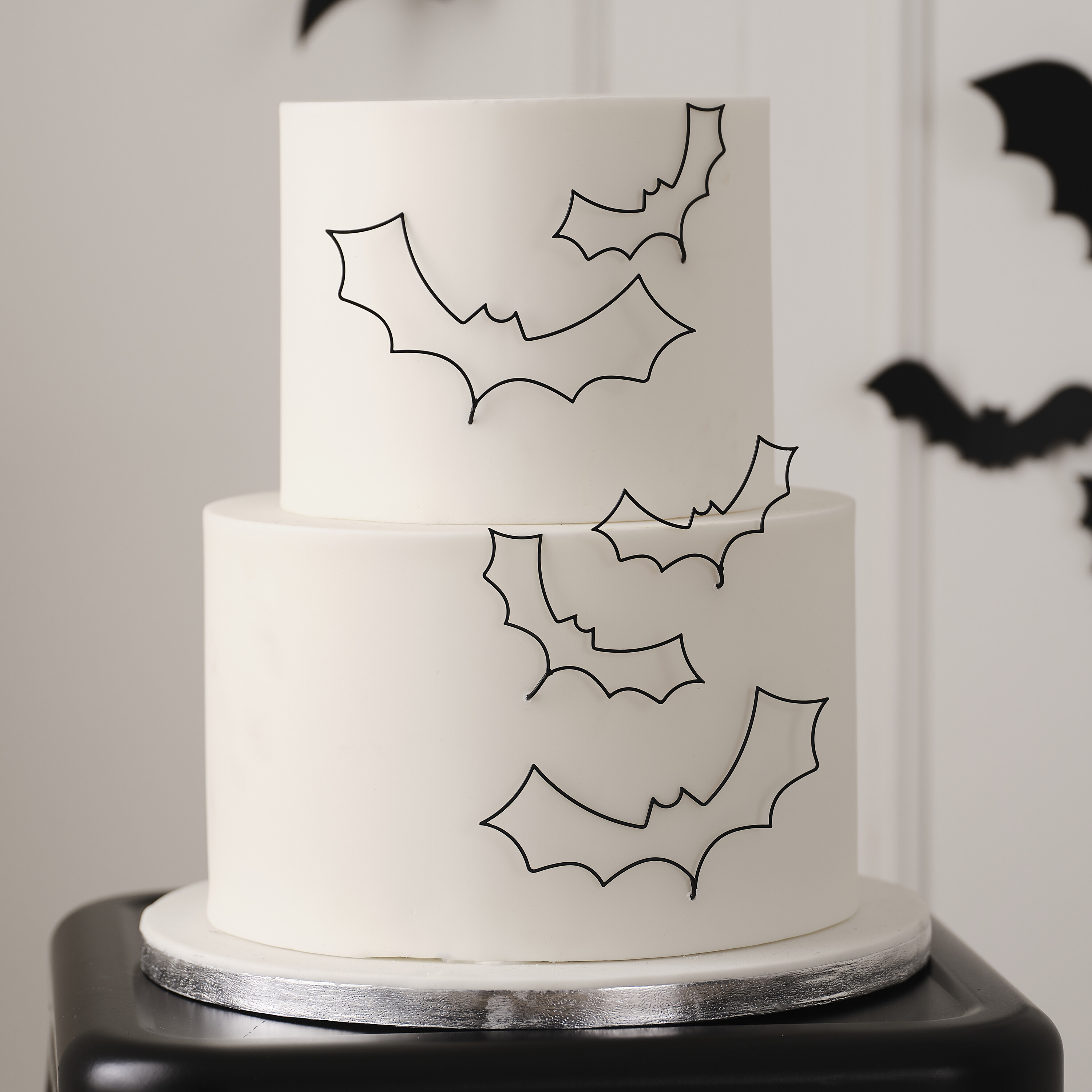 Halloween Black Wire Bat Halloween Cake Decorations | Ginger Ray