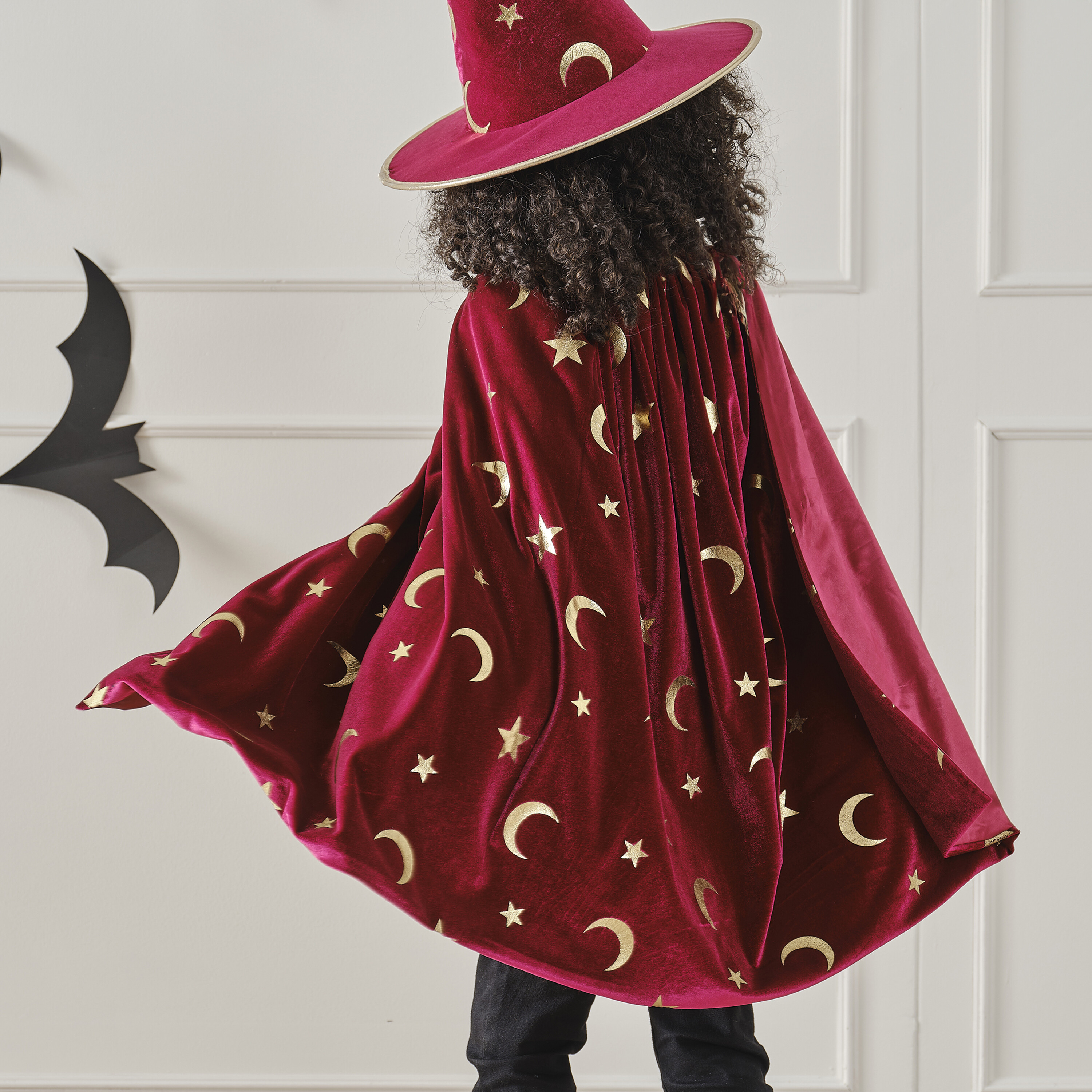 Burgundy Velvet Magician Costume Cape All Sale | Ginger Ray