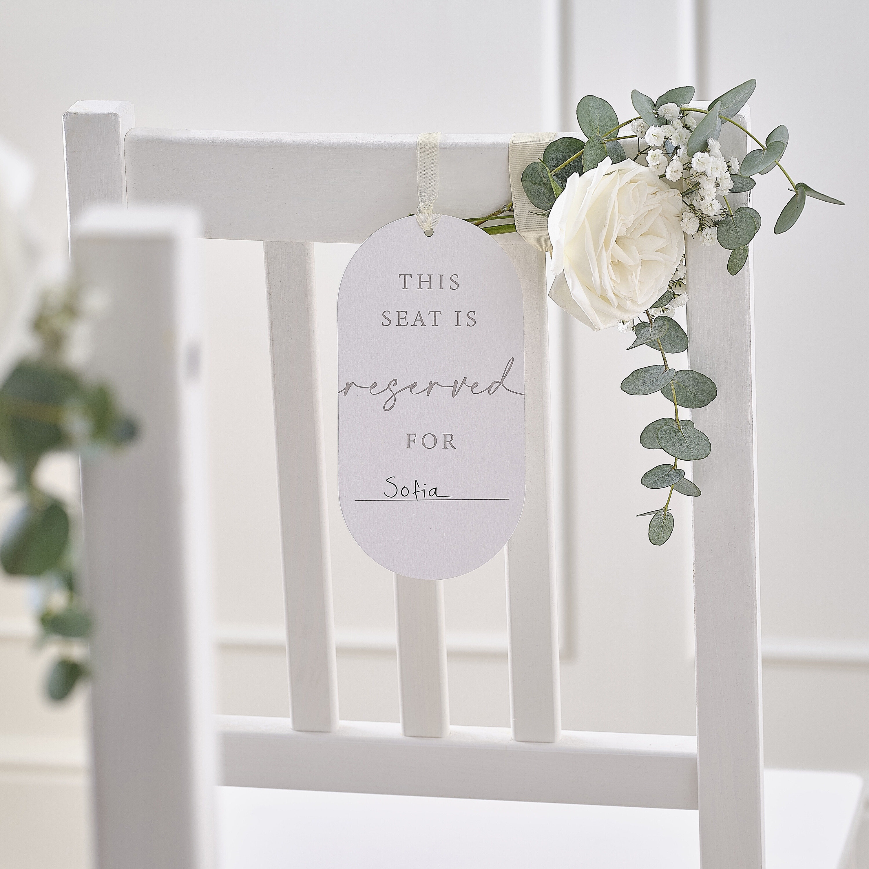 Customisable Reserved Chair Wedding Signs | Ginger Ray