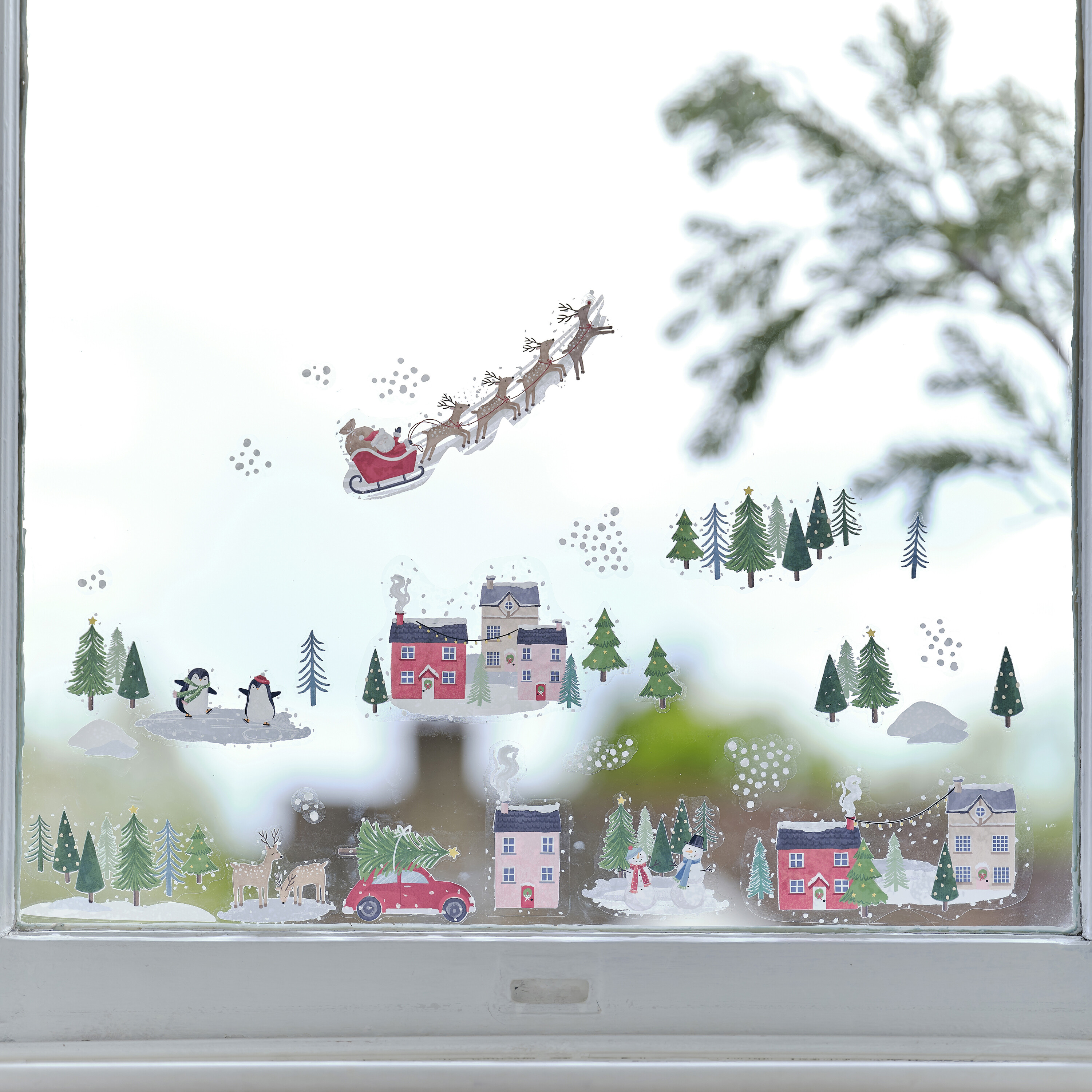 Christmas Window Stickers - Xmas Scene Window Stickers | Ginger Ray