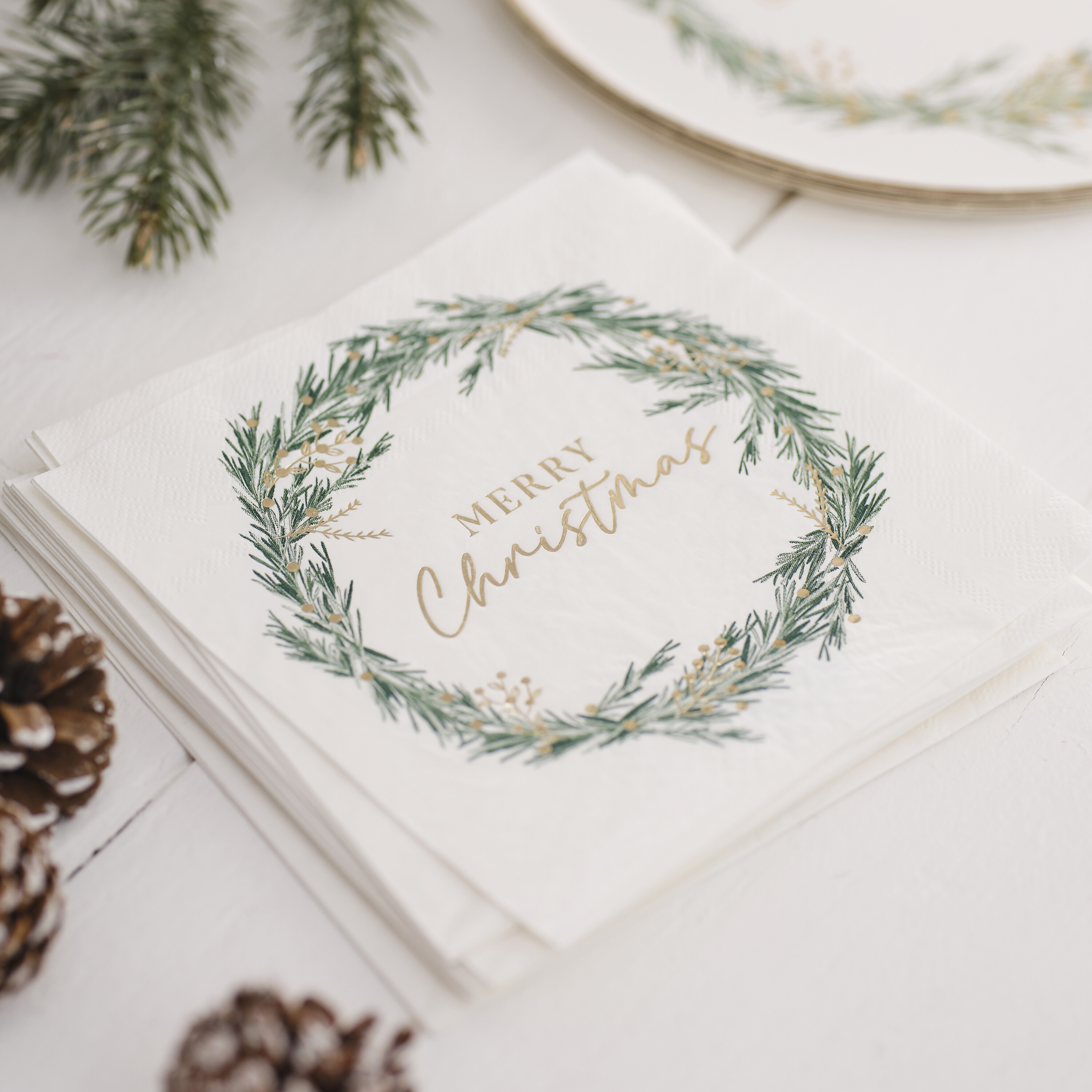 Merry Christmas Paper Napkins | Ginger Ray